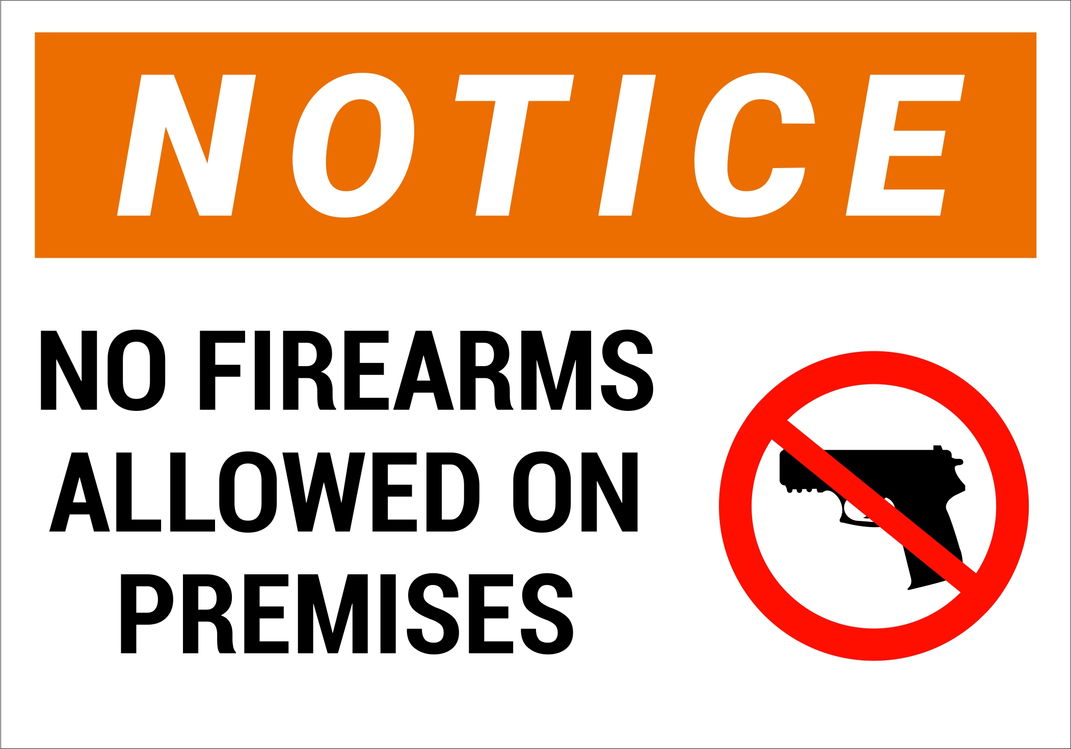 "No Firearms" Sign | Western Wealth Communities